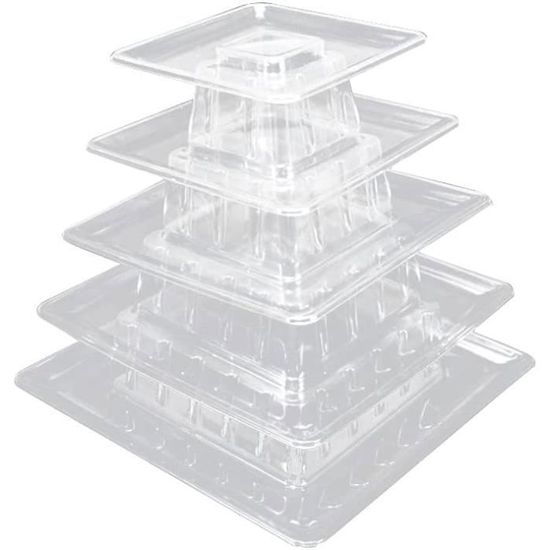 (5 étages carré) Pyramide Présentoir à Macarons Support Macarons ...