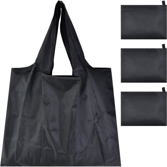 3 Pièces Sac De Courses Pliable En Tissu, Sac À Provisions Réutilisable ...