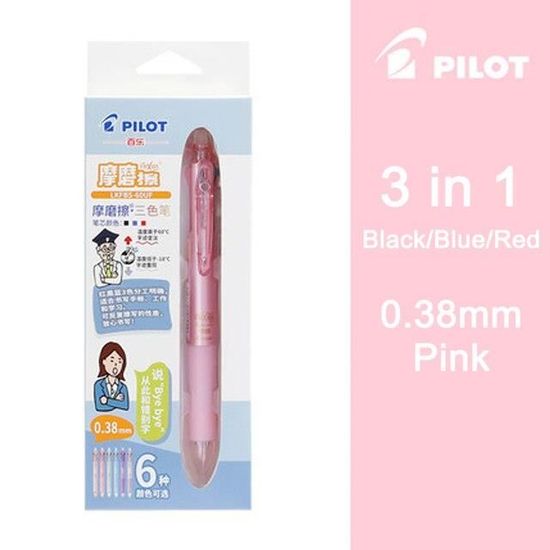 STYLO,0.38mm pink--stylo à Gel effaçable rétractable 3 en 1, 0.38mm 0 ...