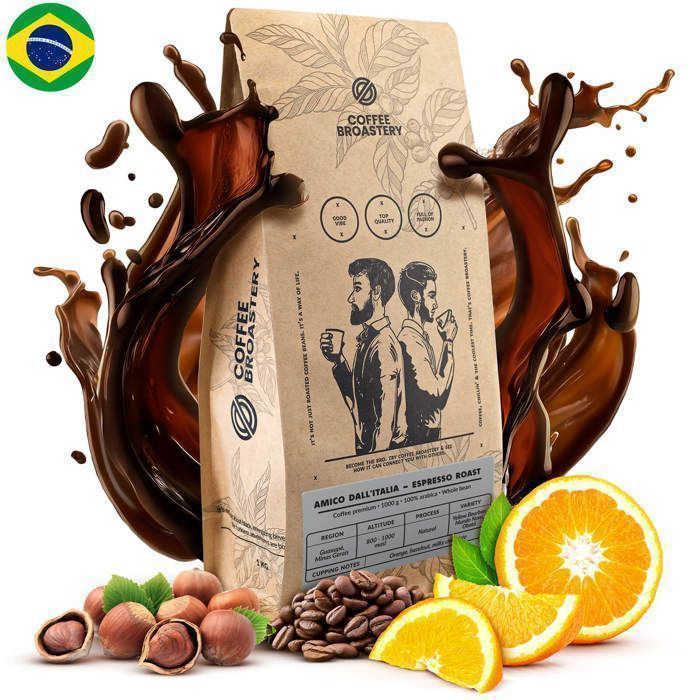 Cafe en Grains Coffee Broastery Amico dall'Italia Espresso Roast 100% ...