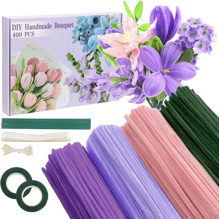 400 Pièces Fil Chenille, Cure Pipe Multicolores Cure-Pipes pour ...