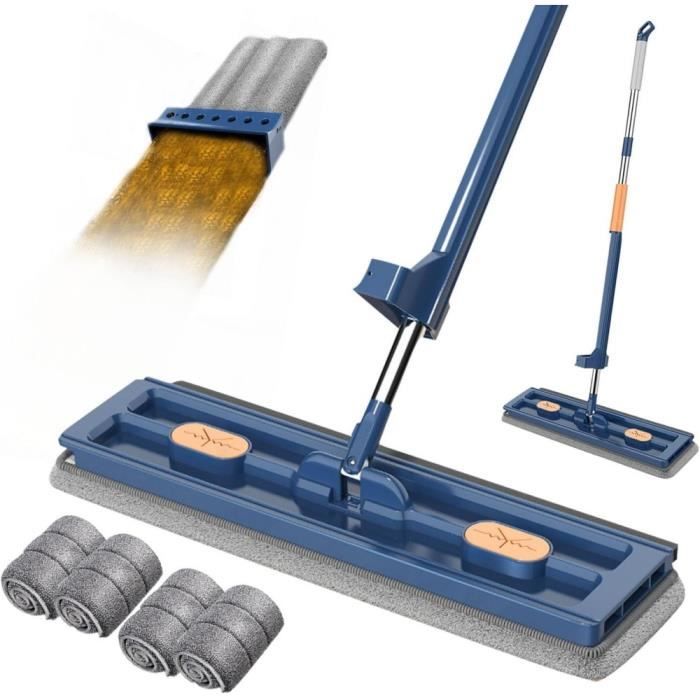 Balais Plat Réglable Rotative à 360° avec Tampons en Fibre Super ...