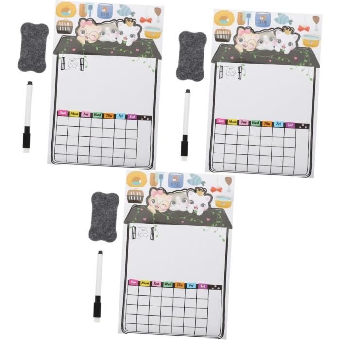 3 Ensembles Bloc-Notes Réfrigérateur Magnétique Tableau Prise De Notes ...