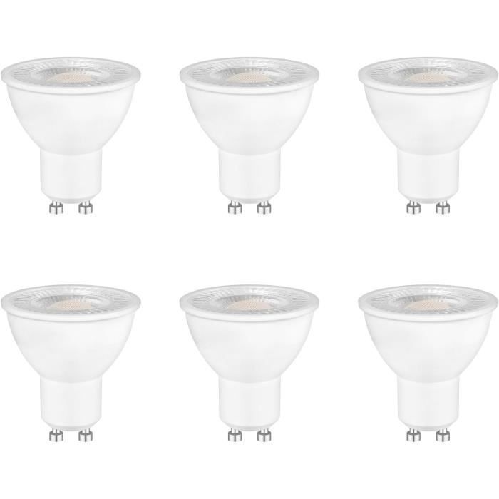 Lot de 6 Ampoule LED GU10 Spot, 5W Équivalent Halogene 50W, 500 Lumens ...