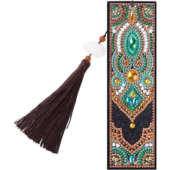 Domybest Marque-pages Bricolage en Cuir DIY Diamond Painting Marque Page Créatif Signet Livre ...