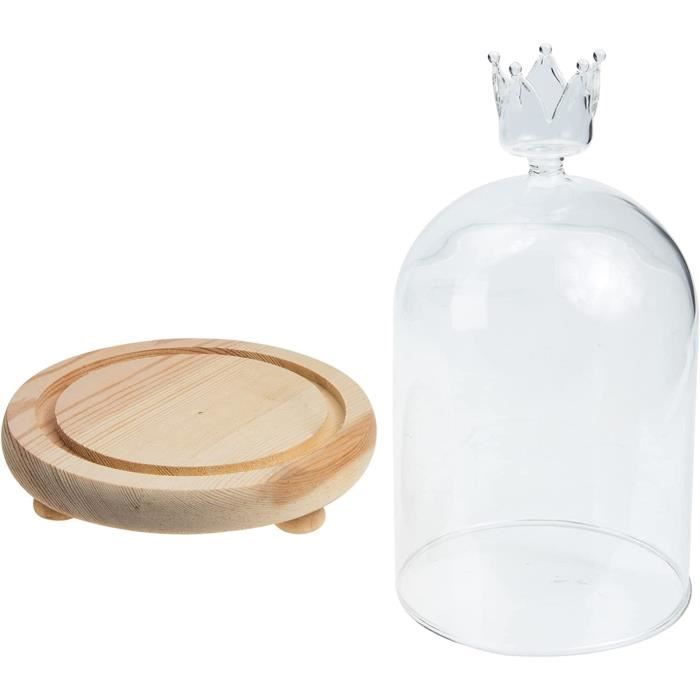Affichage en Verre Cloche Crown Dome: Préservé Rose Dome Candle Holder ...