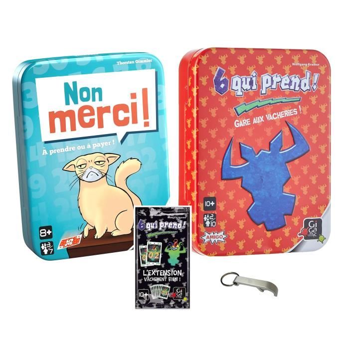 Lot Non Merci + 6 Qui Prend + Extension Vachement Bien + 1 Décapsuleur ...