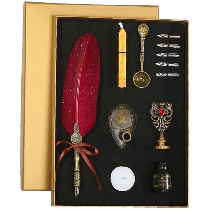 Plume Quill Pen calligraphie Set d'écriture avec 5 remplacement Nib ...