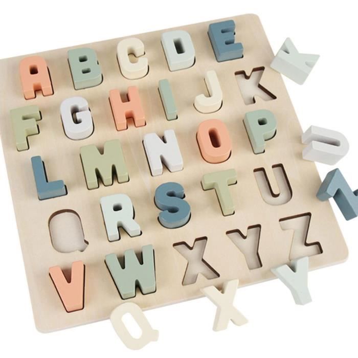 Lettre majuscule - Puzzle De Lettres Abc En Bois Pour Tout-petits ...