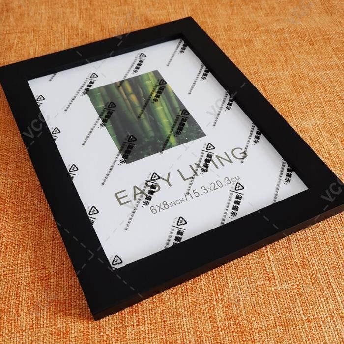 Cadre noir - A4 21X30cm Tenture Murale - Cadre Photo en bois naturel, 1cm'épaisseur, pour ...