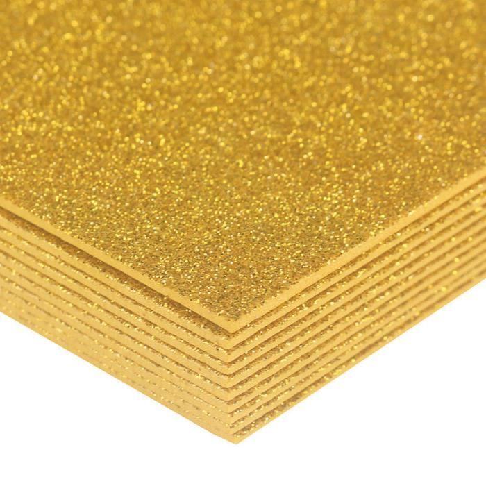 Papier à plier,Feuille de poudre dorée A4 de 2MM d'épaisseur,10 pièces ...