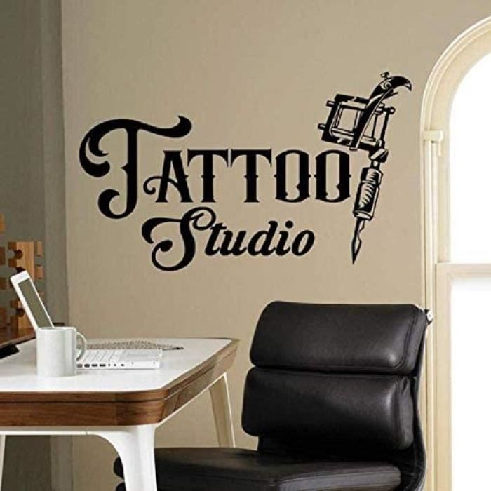 Tatouage Studio Signe Sticker Mural Logo D'entreprise Vinyle Art ...
