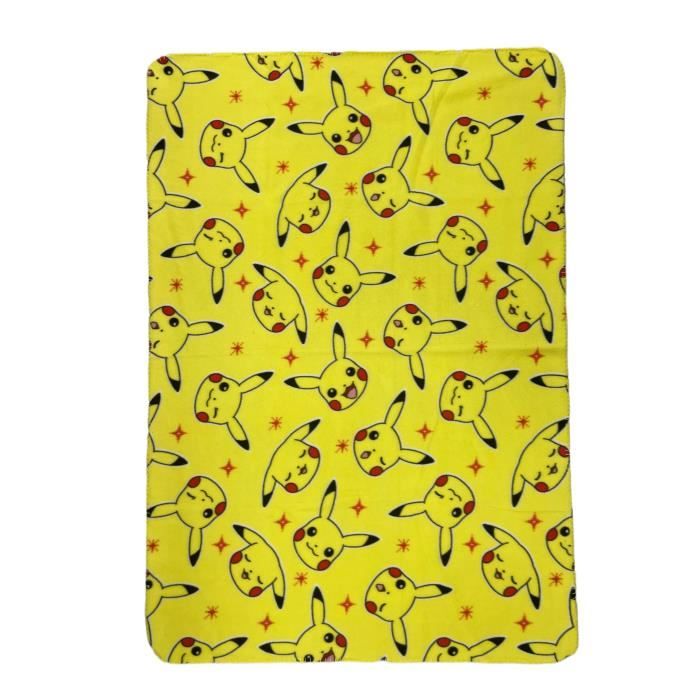 Plaid - POKEMON - PIKACHU - 100x140cm - Jaune - Polaire - Enfant ...