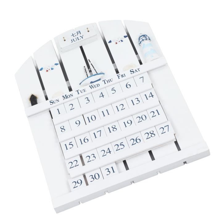 Petit Calendrier Mural Bloc En Bois Calendrier Méditerranéen Style ...