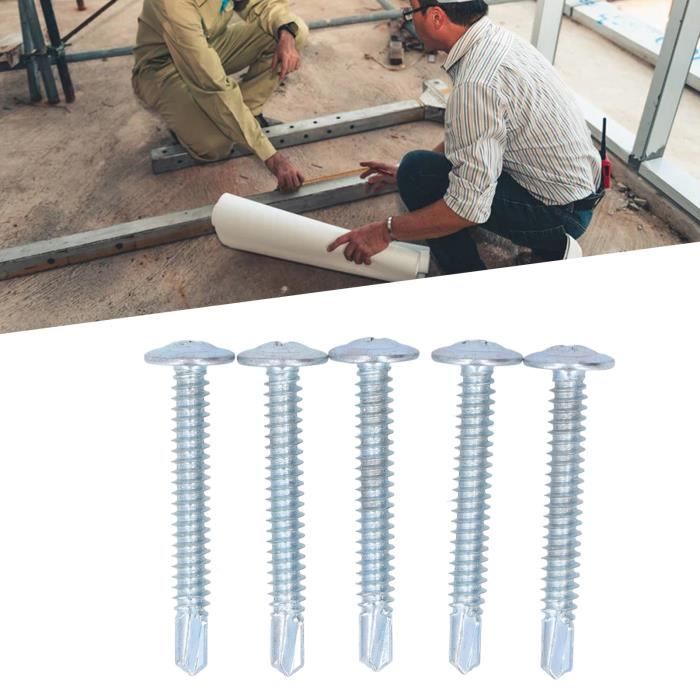 EJ.life Lot de 250 vis à tête ronde fendue autoperceuses avec rondelle ...