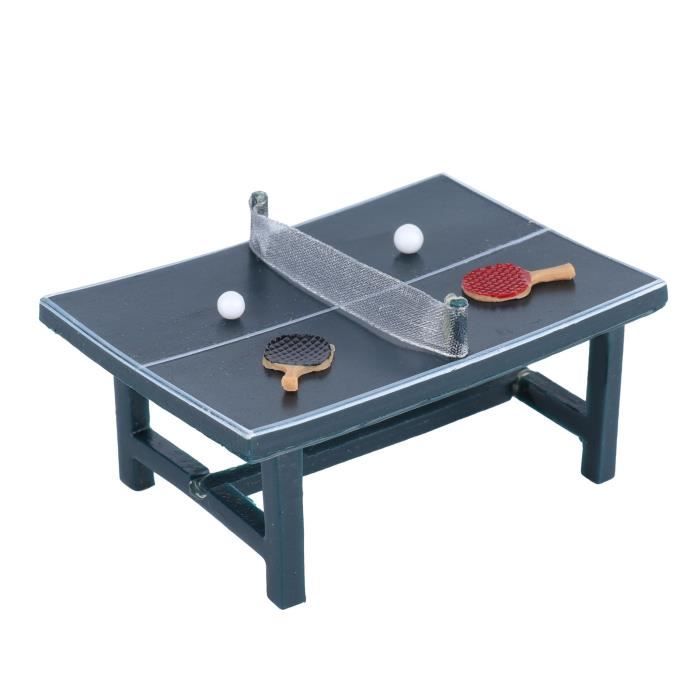 QI117221 1:12 Dollhouse Table Miniature Tennis De Table Raquettes ...