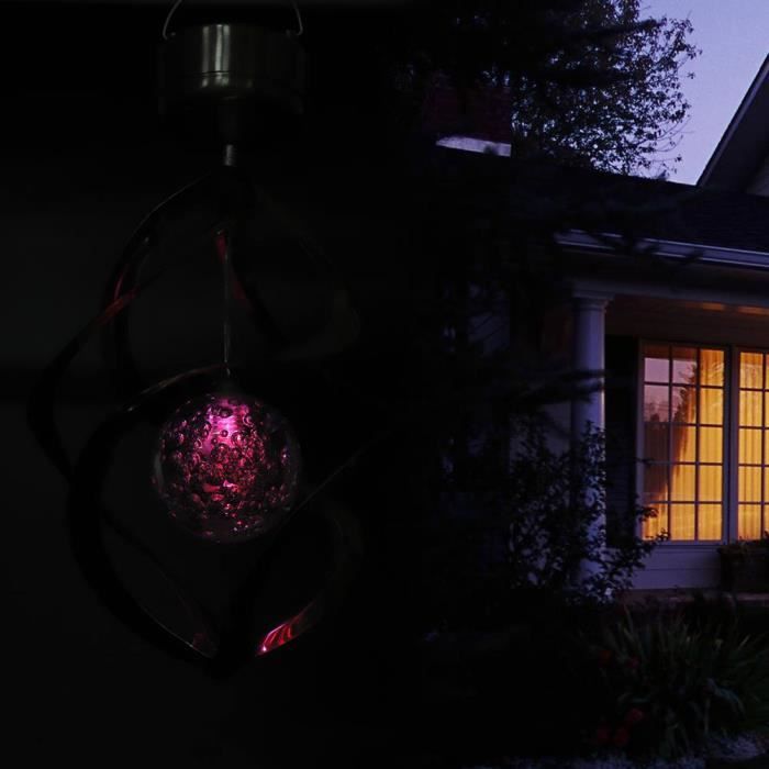 Lampe Solaire LED Carillon Éolien Lampe Suspendue Colorée Pour ...