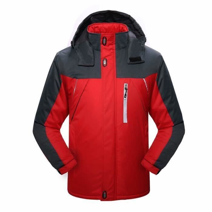 Parka Homme - Marque - Rouge - Epaisse et Chaude - Sports de Plein Air ...