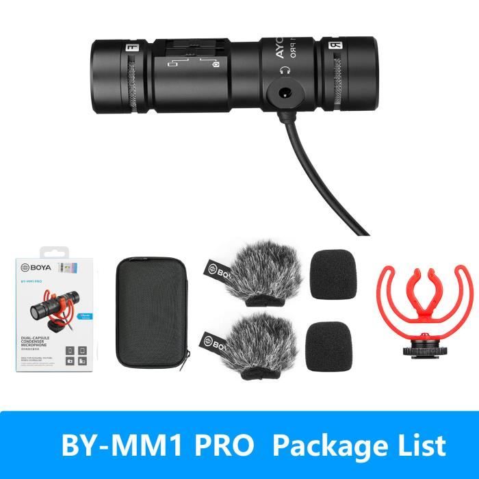 BOYA Professional Shotgun Condensateur Microphone BY-MM1 + Mini Microfone pour PC iPhone Caméra ...