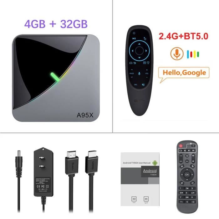 Boîtier Smart TV - RNCYN - G10S PRO - Android 9.0 - 4G 32G - 4K 60fps - Wifi 5G - Cdiscount TV ...