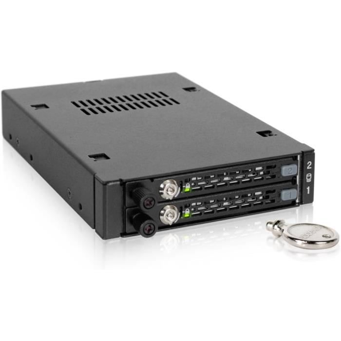 Rack Mobile Métallique Pour 2 X Ssd Or Hdd 2.5\U201D Sata-Sas Dans 1 ...