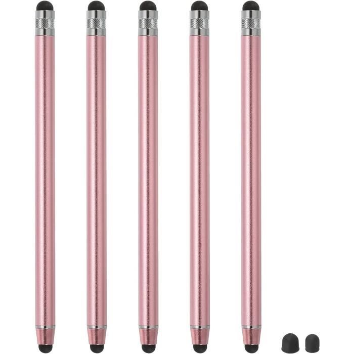 Lot De 5 Stylets Pour Écrans Tactiles Avec 2 Embouts Supplémentaires - Stylet Capacitif ...