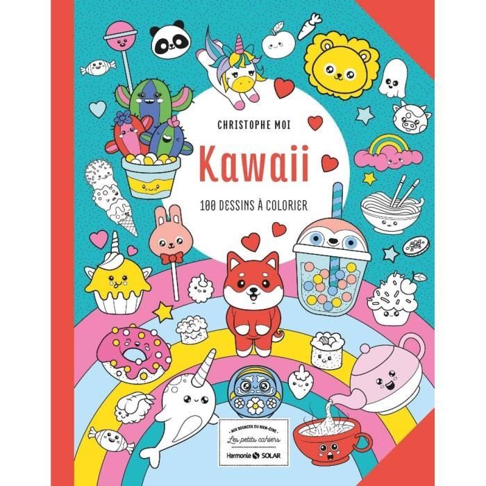 Cahier de coloriage - Kawaii - Moi Christophe - 100 illustrations ...