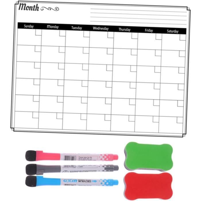 Calendrier Hebdomadaire Tableau Calendrier Magnétique Réfrigérateur ...