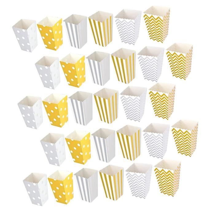 30 Pièces Boîtes De Pop-Corn Boîte De Pop-Corn Boîte D'Organisateur De ...