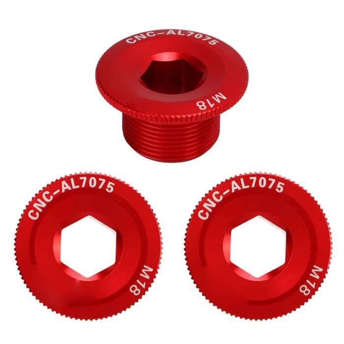 Vis de manivelle de vélo - VGEBY - M18 - Alliage d'aluminium - Couleur ...