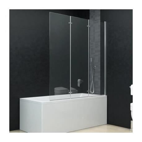 Cabine de douche - VIDAXL - Pliable 3 panneaux - Verre ESG 8 mm ...