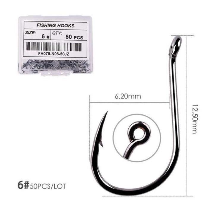 PD00983-HAMEÇON.Hameçon japonais en forme d'oeil pour pêche de carpe ...