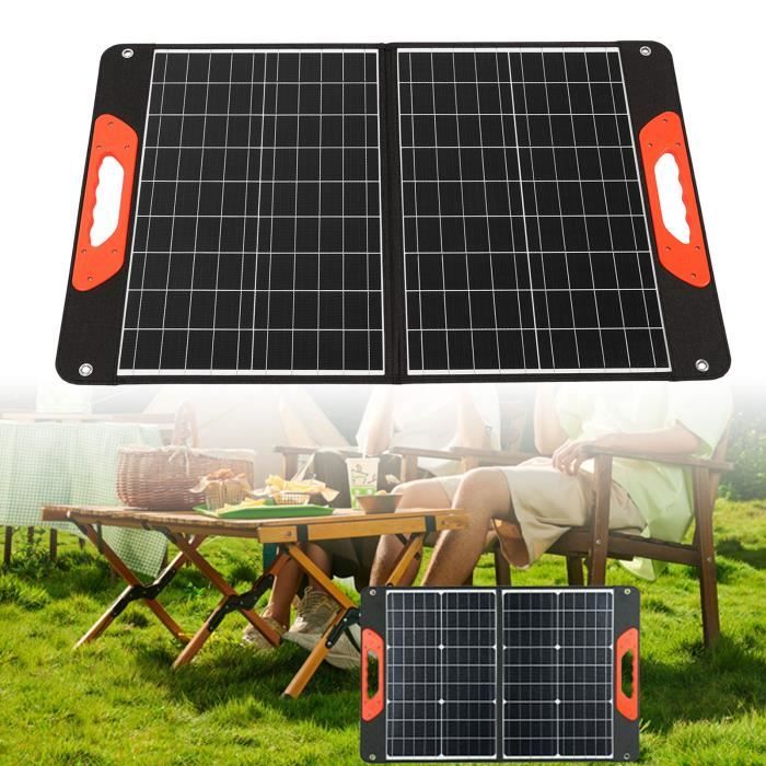Panneau solaire portatif Panneau solaire portable pliable 60W 18V boîtier de panneau solaire en ...