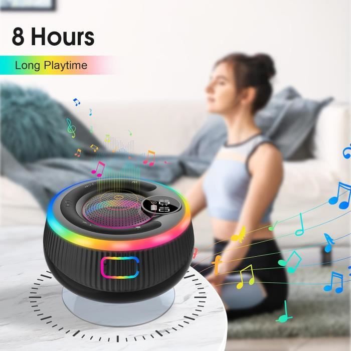 Enceinte Douche Bluetooth Portable, Haut Parleur Étanche Ipx7, Avec ...