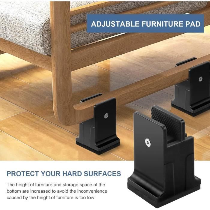 Rehausseur De Meuble, 11.5Cm Rehausseur De Table Avec Pince À Vis ...