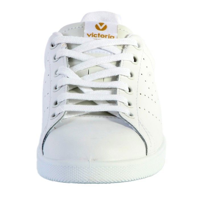 Basket - VICTORIA - 112510 - Femme - Cuir - Lacets Blanc-or - Cdiscount ...