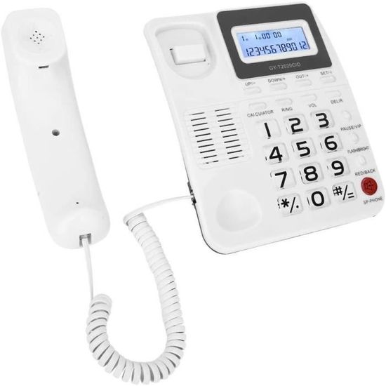 Téléphone Filaire avec Identification de l'appelant, téléphone Fixe ...