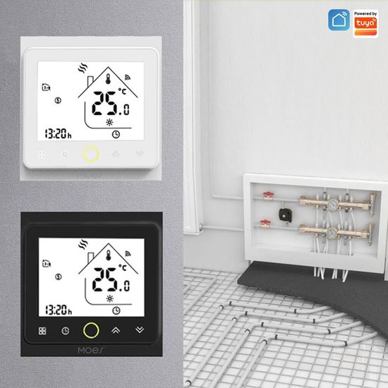 MOES-Thermostat intelligent WiFi Tuya,chauffage électrique au sol,eau,gaz,bomicrophone ...