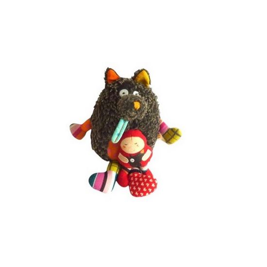 Peluche loup musicale Ebulobo 22 cm T’es fou Louloup, multicolore, très ...