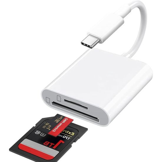 USB C SD Card Reader,USB C SD Card Adapter with Two Card Slots for ...