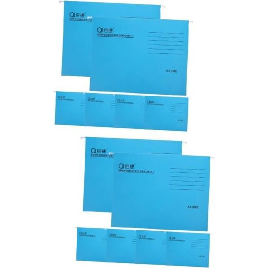 12 Pcs Dossier Dossier Papier Épaissir A4 Bleu Ciel Fer Forgé Papier ...