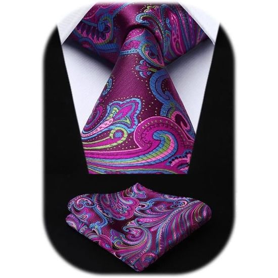 Cravate Homme Paisley Cravates En Soie Pour Hommes Mariage Cravatte Et ...