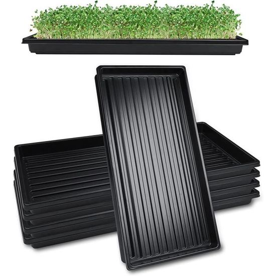 6Pièce 10*20inches Semence Plateau Bac à Semis Potager Pot Germination ...