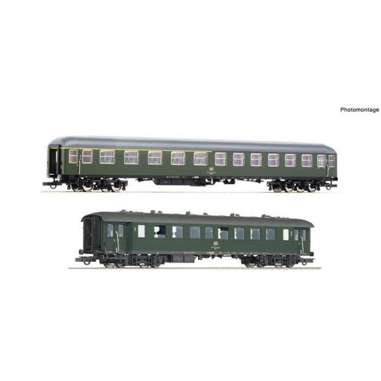 Train miniature - ROCO - Roco 74011 - Lot de 2 wagons - Voyageurs en ...