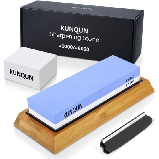 Pierre À Aiguiser 1000 6000, Professionnel 2 In 1 Pierre À Affûter Aiguiseur Couteaux, Pierre D ...