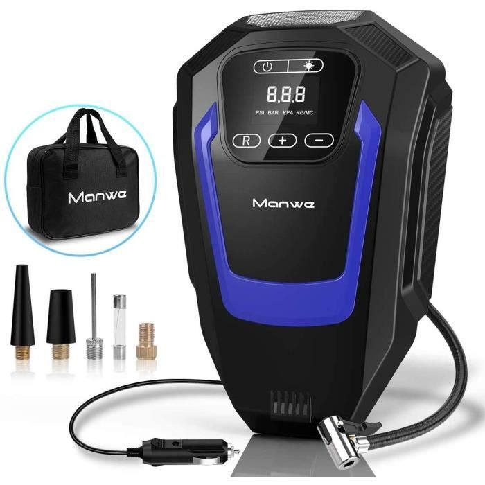 Compresseur d’Air Portatif, Compresseur Voiture d'air Digital, Gonfleur ...