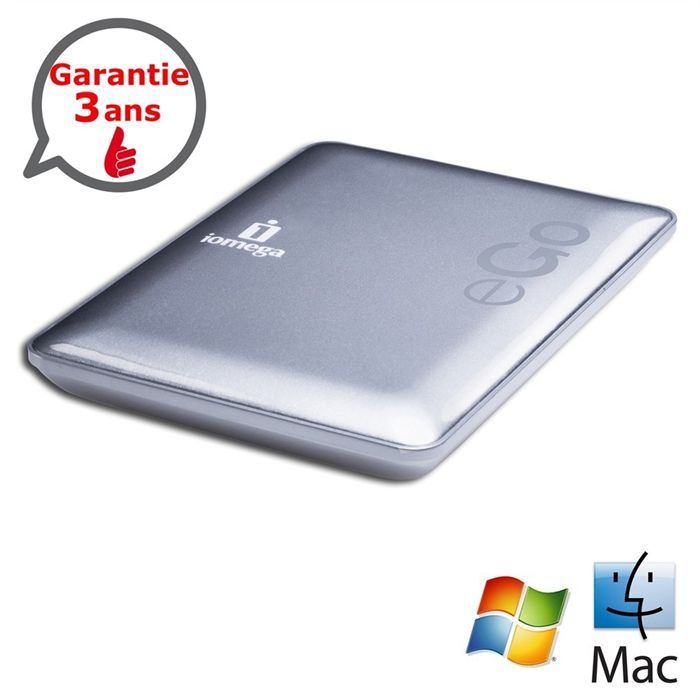 Iomega eGo Portable Compact Hard Drive USB 2.0 750 - Cdiscount Informatique