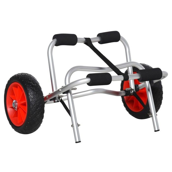 Canoe Chariot Aluminium Kayak Surf Pliable Ceinture Roues Pu 75kg 68x44 ...