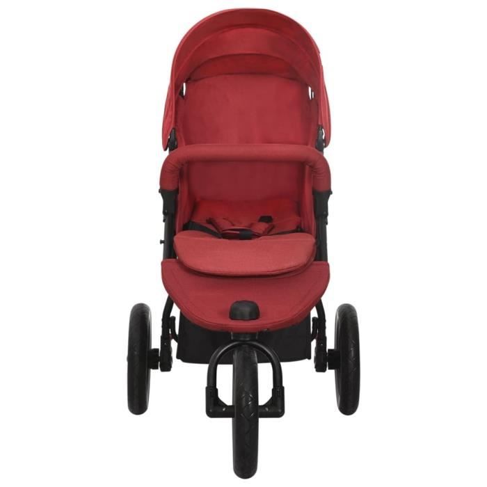 Poussette pour bébé Rouge Acier-AKO7375281739349 - Cdiscount ...