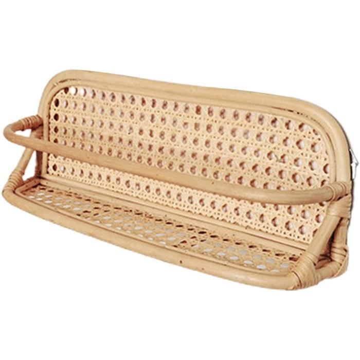 Étagère Murale En Rotin - Panier De Rangement Suspendu Au Mur - Beige ...